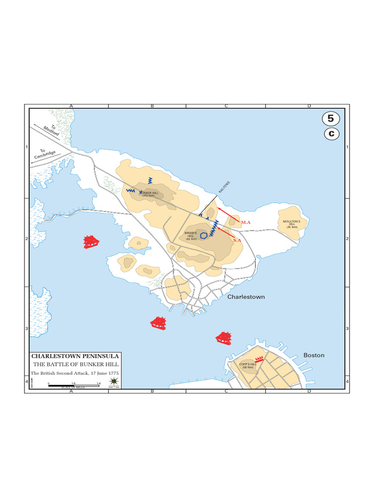 The Battle of Bunker Hill, The Second Attack, 17 June 1775 | PDF ...