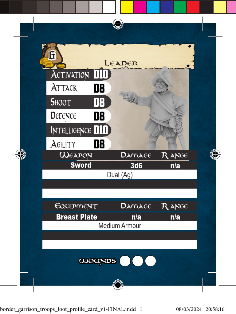 Border Garrison Troops Foot Profile Card v1 | PDF | Armour | Military