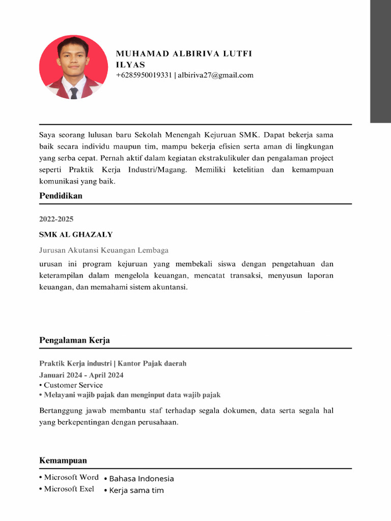 CV Muhamad Albiriva Lutfi Ilyas 2 | PDF