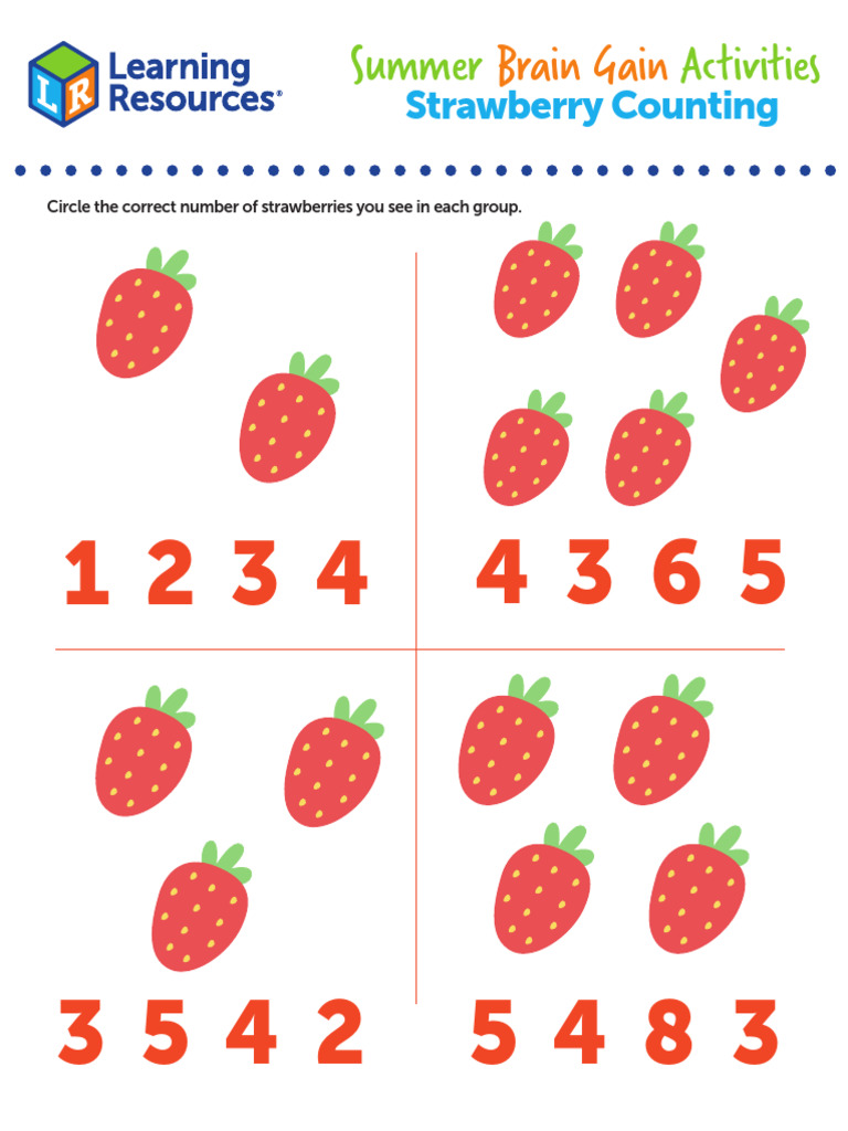 Summer Vibes Strawberry Counting | PDF