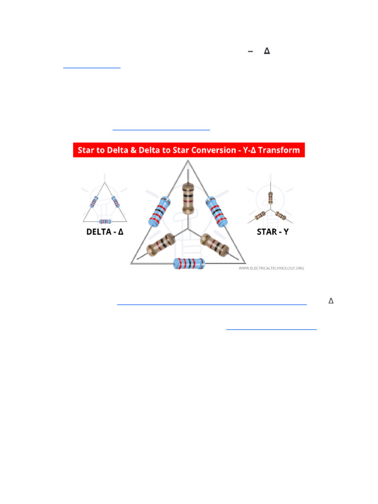 Star To Delta and Delta To Star Transformation | PDF | Electrical ...