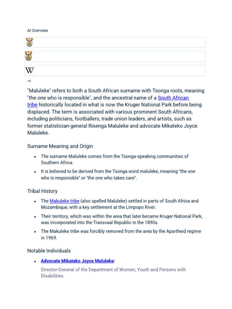 South African Tribe: AI Overview | PDF | Africa | Southern Africa