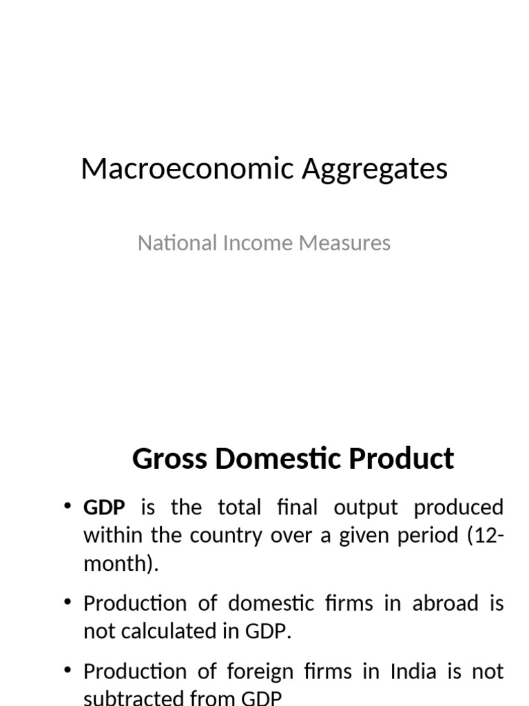 Understanding GDP and National Income | PDF | Gross Domestic Product ...