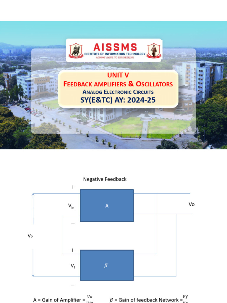 Unit 5 Feedback Amplifiers & Oscillators | PDF | Electronic Oscillator | Amplifier
