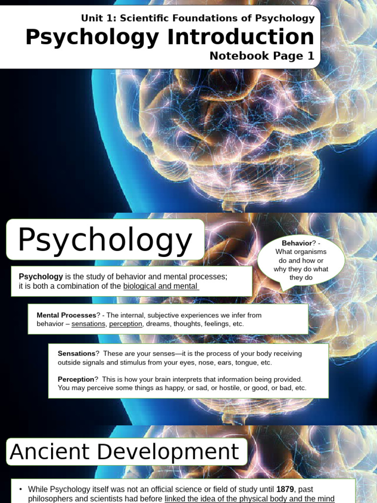 Foundations of Psychology: Key Concepts | PDF | Mind | Perception