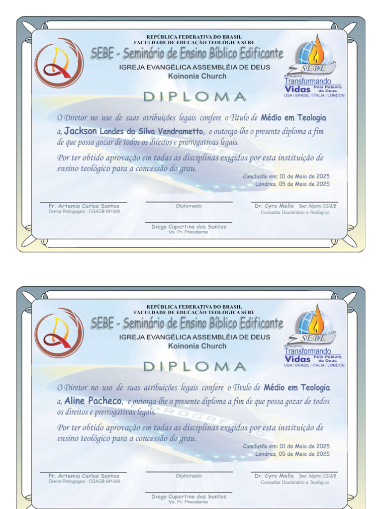 12 Diplomas 2025 | PDF