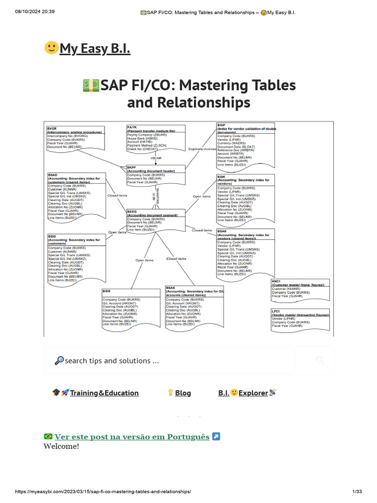 SAP FI/CO Tables and Relationships Guide | PDF | Debits And Credits ...