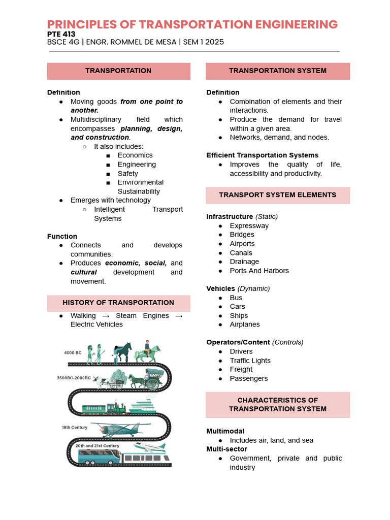Principles of Transportation Engineering | PDF | Transport | Road
