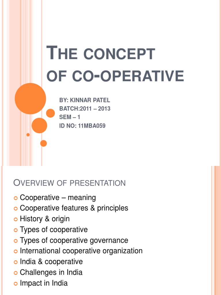 Scim The Concept of Cooperative Kinnar Patel. | PDF