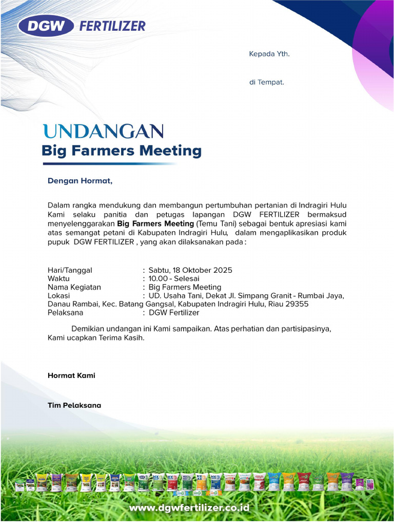Temu Tani DGW Fertilizer Indragiri Hulu | PDF