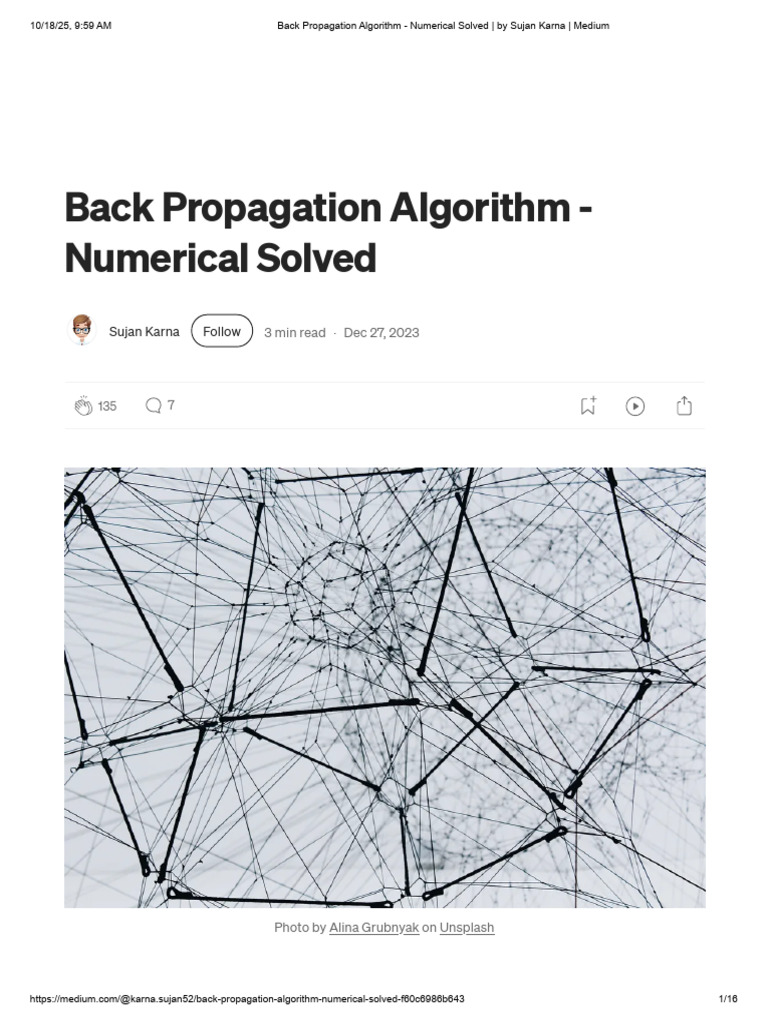 Back Propagation Algorithm - Numerical Solved - by Sujan Karna - Medium ...