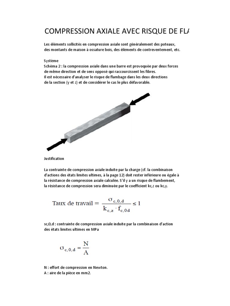 Flambement et Compression Axiale des Structures | PDF | Flambage ...