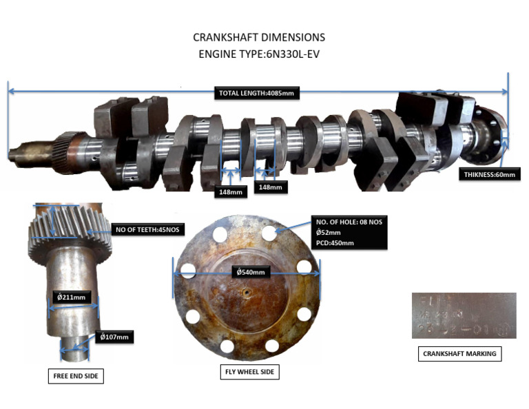 Crankshaft Dimension 060624 | PDF