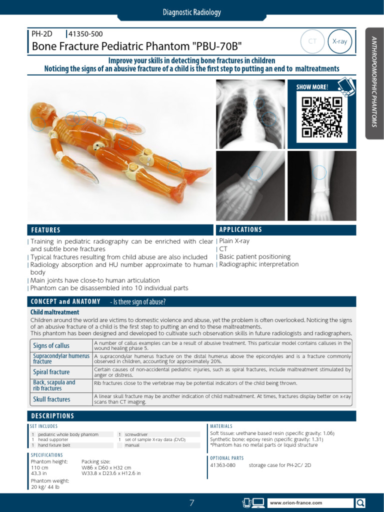 Ph2d - Pediatric Whole Body Phantom PBU-70B | PDF | Radiography | Radiology