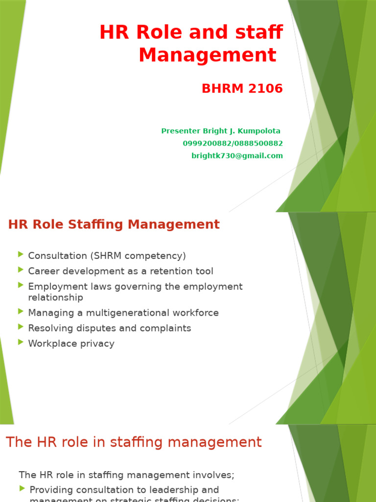 BHRM 2106 HR Staff Management | PDF | Employee Retention | Mentorship