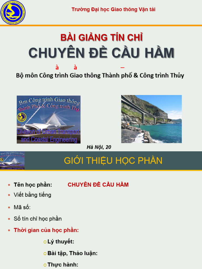MoDau - Chuong1.Slide - CĐ Cau Hâm - H.Ha - CModau, C1-2024 | PDF