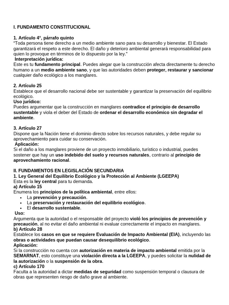 fundamento de una demanda en derecho ambiental | PDF | Sustentabilidad | Entorno natural