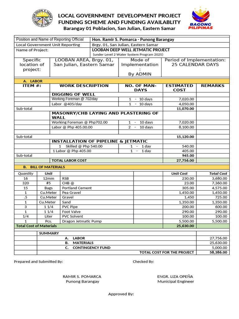 LOOBAN LEVEL 2 WATER PROJECT - Page 1 | PDF | Industrial Processes ...