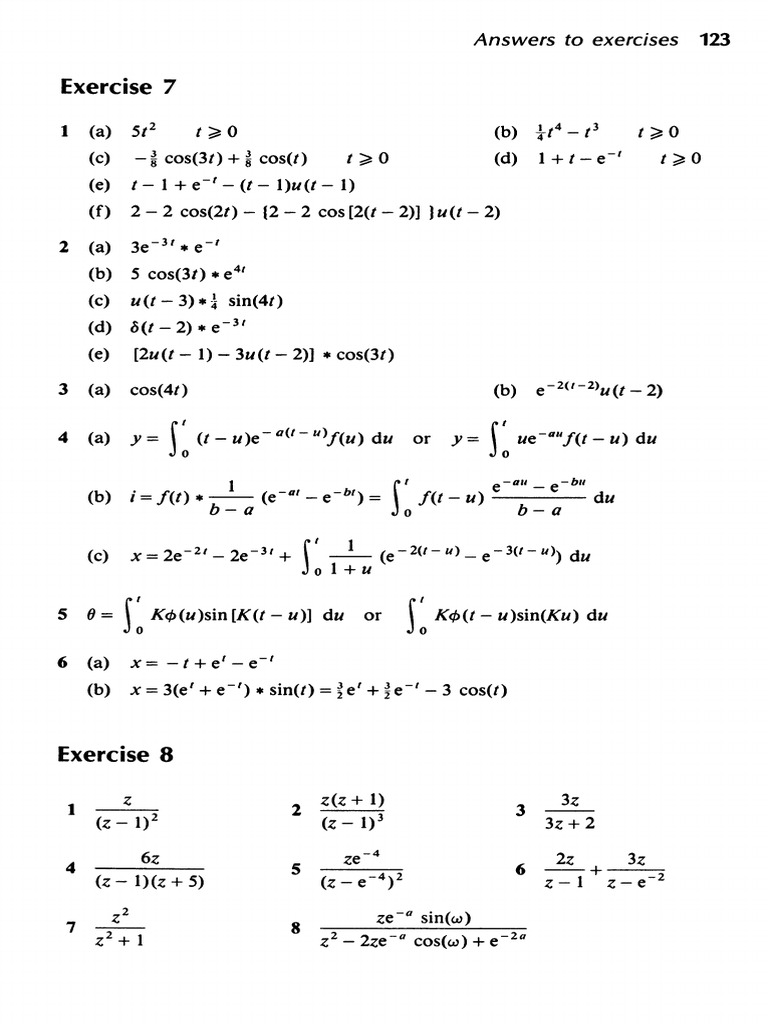 Answer To Exercises 3 | PDF