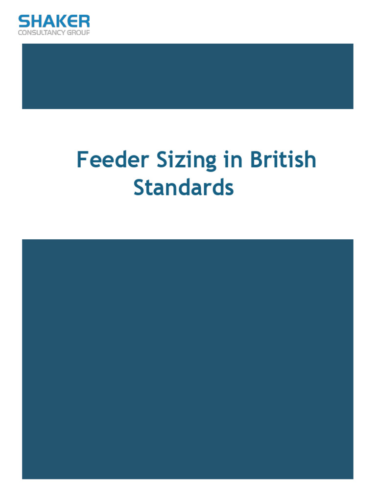 Feeder Sizing in British Standards | PDF | Electrical Conductor ...