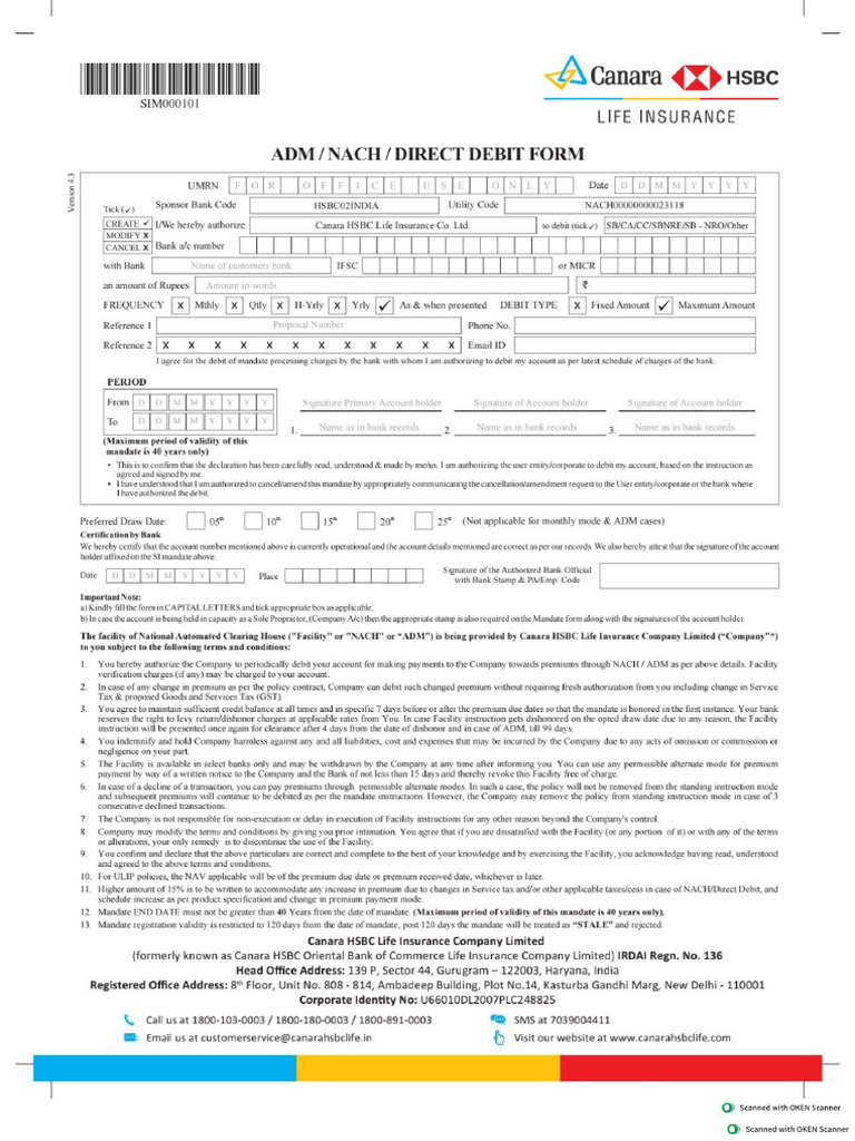 NACH Form CHL - 4.3 - 01042024-1-1 | PDF