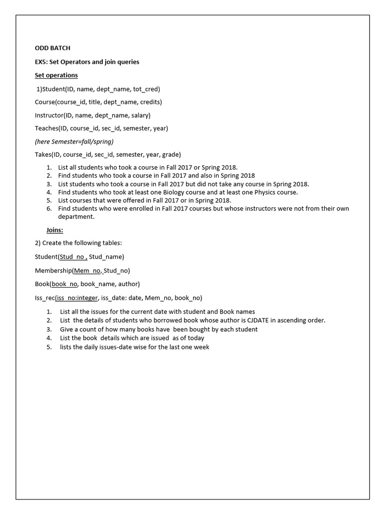 Ex5 ODD BATCH 1756465457478 | PDF