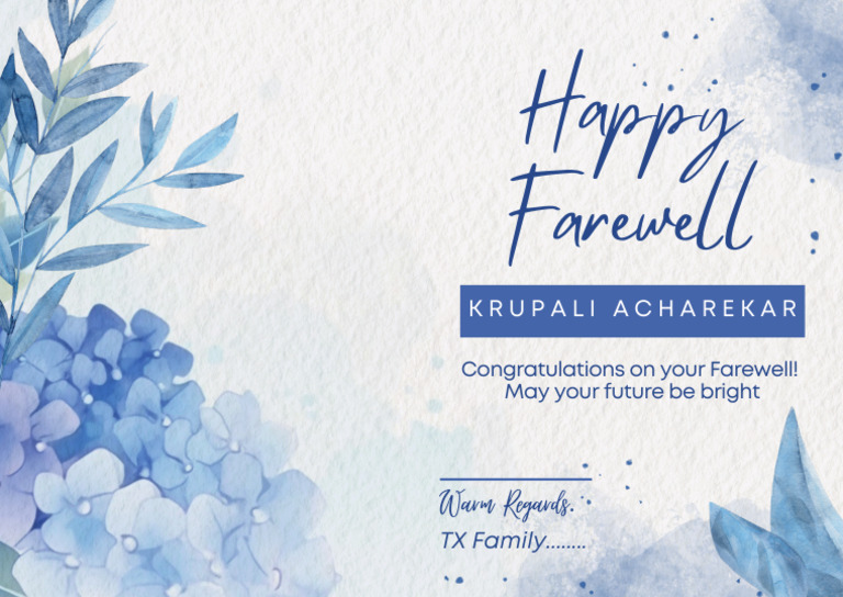 Happy Farewell | PDF