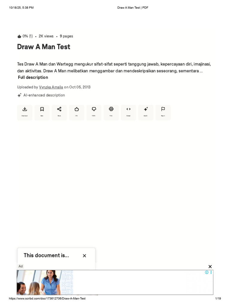 Draw A Man Test - PDF 134bgf324 | PDF | Scribd