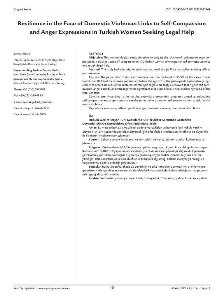 Resilience in The Face of Domestic Violence | PDF | Psychological ...