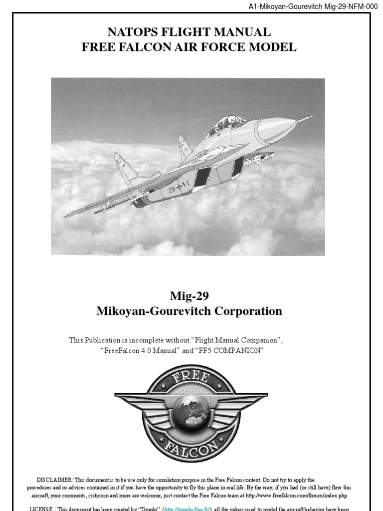 FF Natops - Mig 29 | PDF | Airspeed | Aircraft