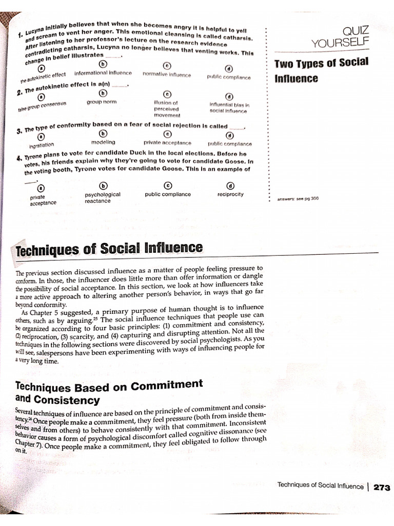 Techniques of Social Influence | PDF
