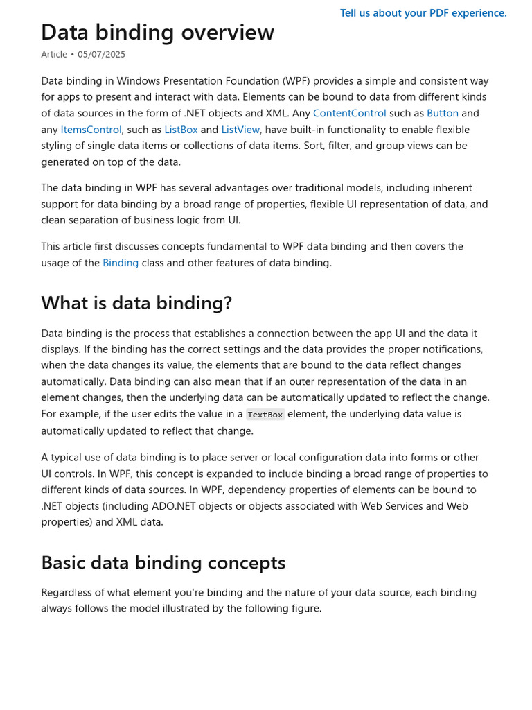 dotnet-desktop-wpf-data | PDF | Windows Presentation Foundation | X Path