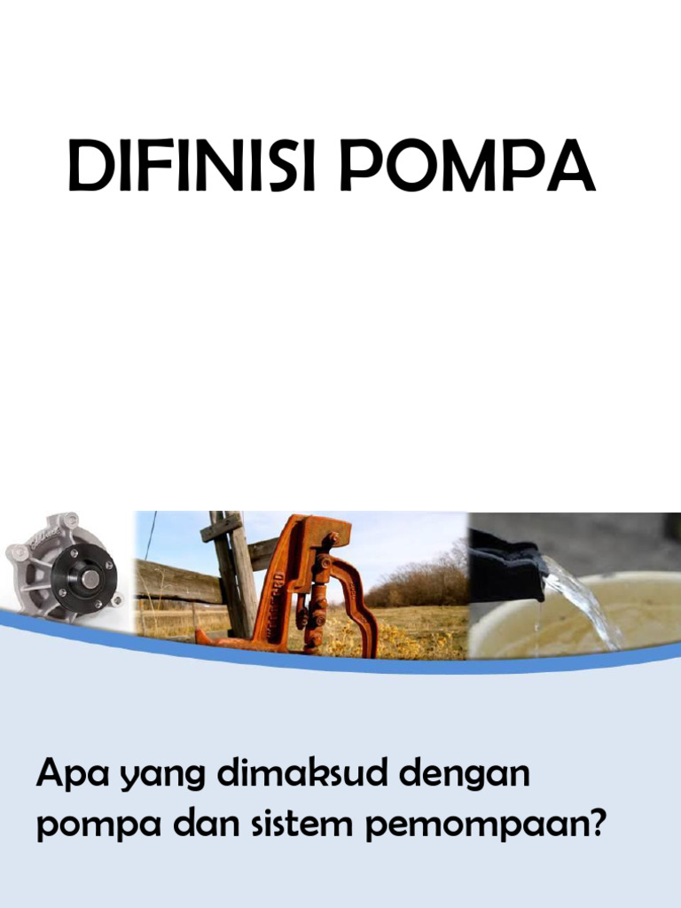 Definisi dan Jenis Pompa dalam Industri | PDF