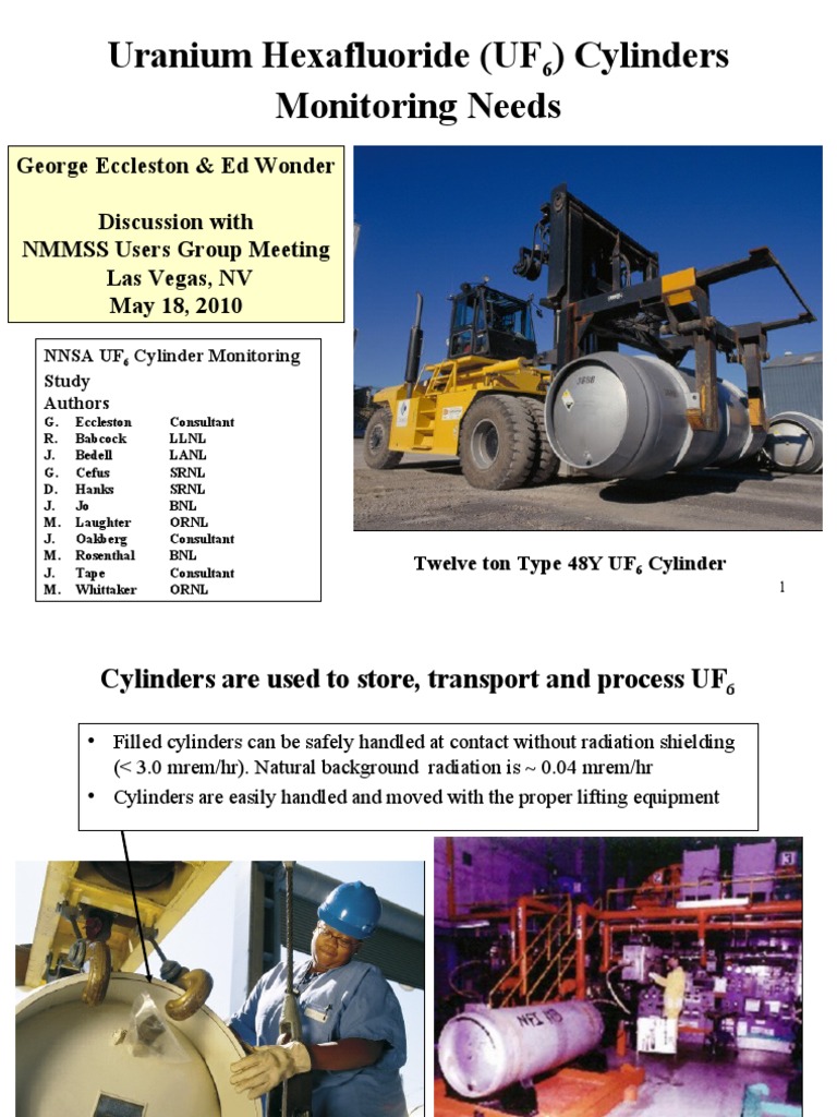 Monitoring UF6 Cylinders | PDF | Enriched Uranium | Forms Of Energy
