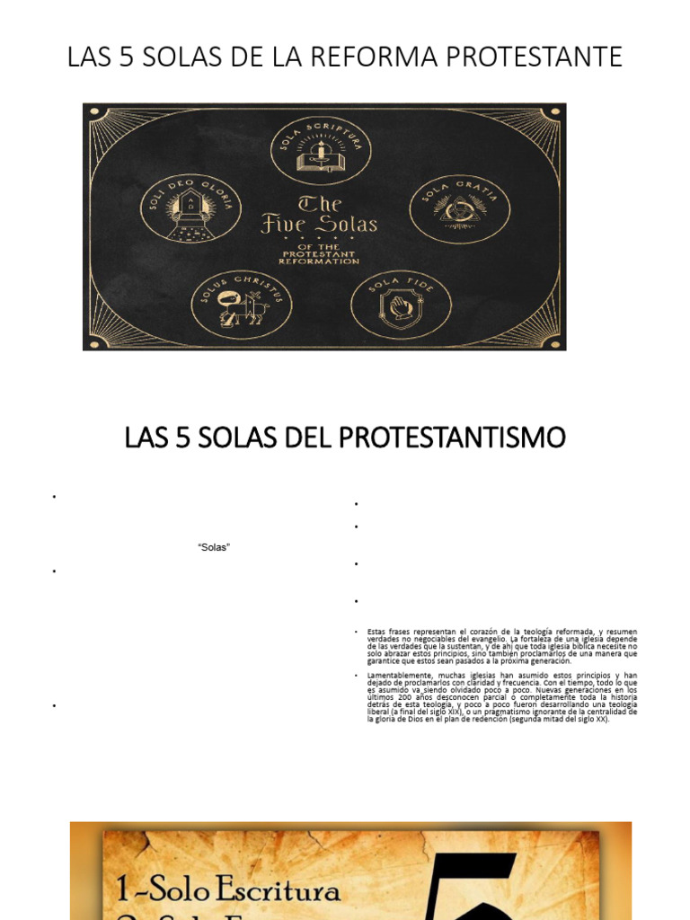 Las Cinco Solas de la Reforma Protestante | PDF | Teología | protestantismo