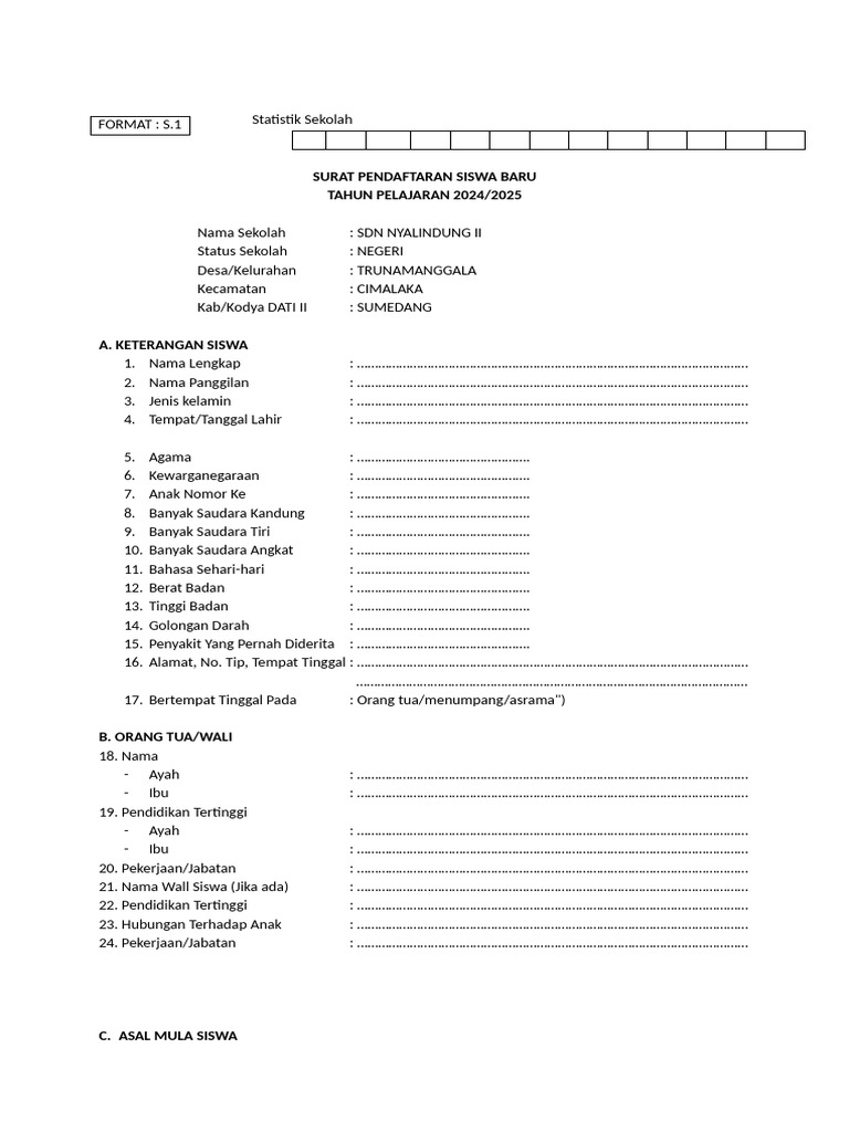 Formulir PPDB | PDF