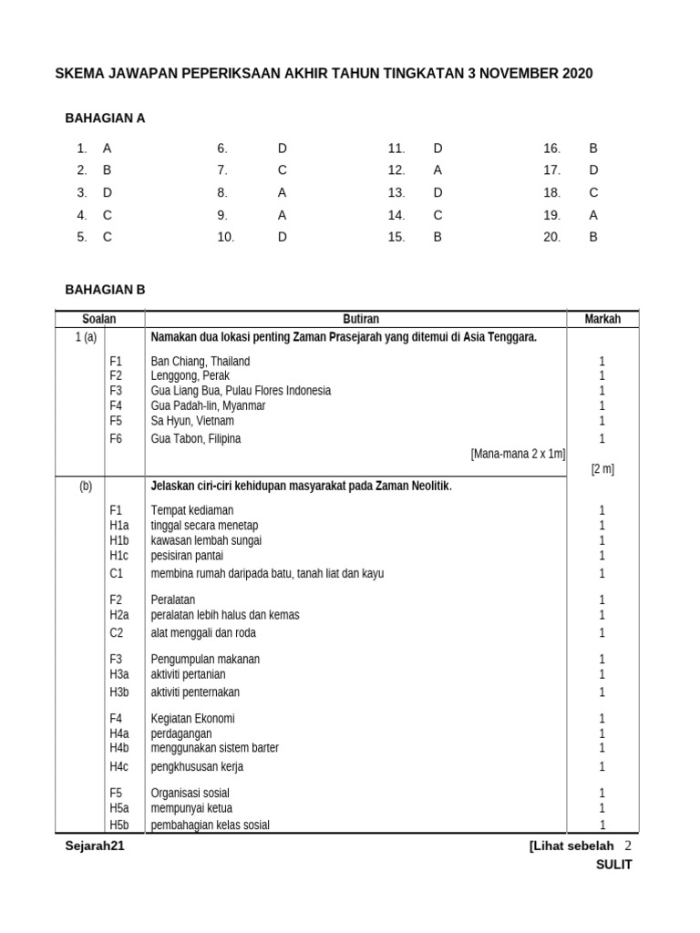 Skema Pat t3 November 2020 | PDF