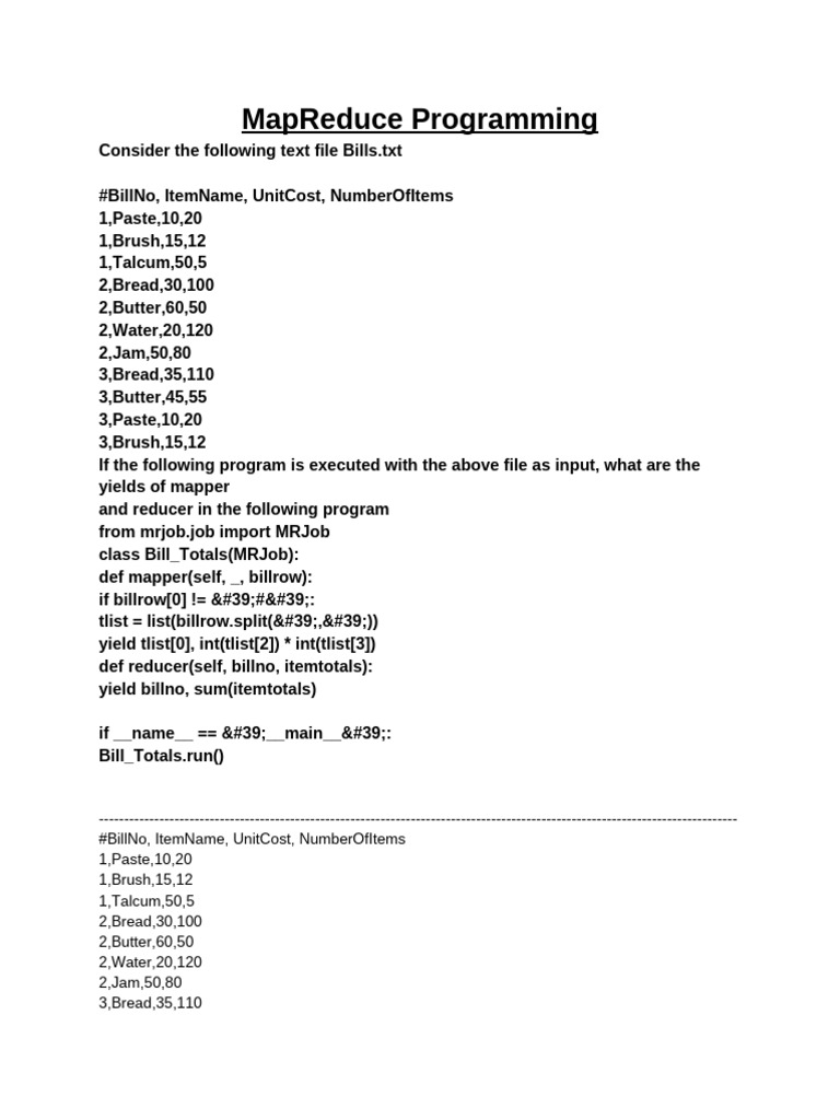 MapReduce Programming | PDF