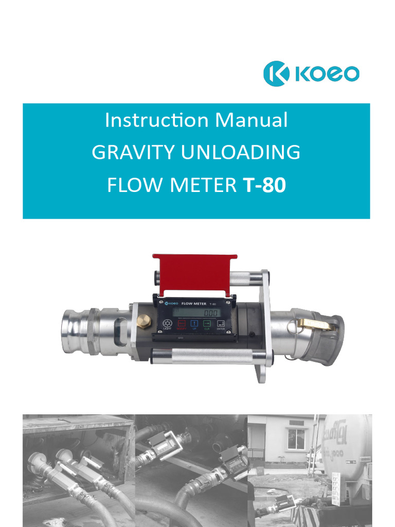 KOEO T-80 Flow Meter Manual | PDF | Menu (Computing) | Pump