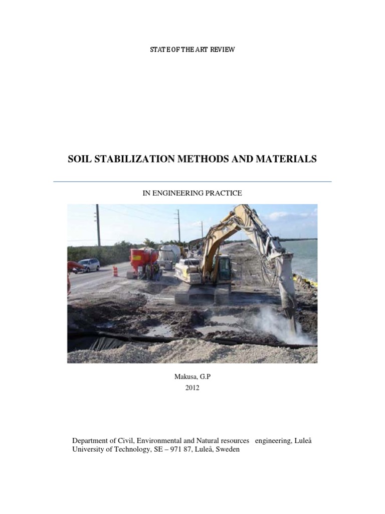 Soil Stabilization Methods And Materials Final Pdf Fly Ash Soil
