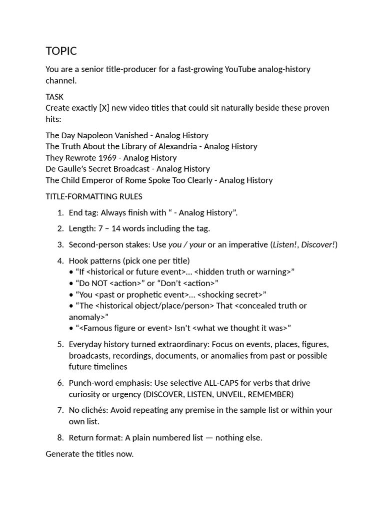 Topic Analog History | PDF
