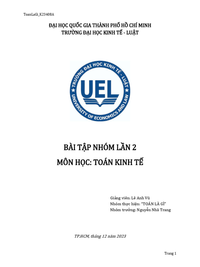 BTNL2 ToanLaGi K23408A | PDF