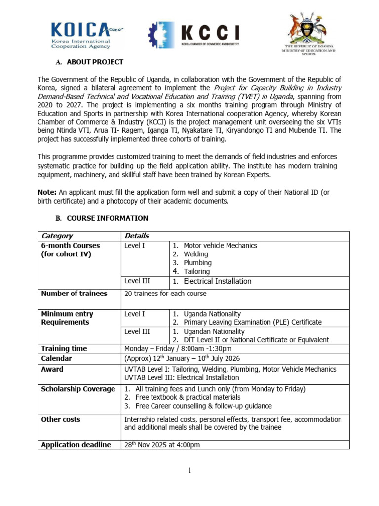 2026 KCCI Application Form | PDF