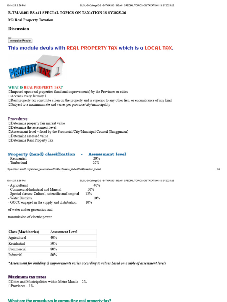 Real Property Taxation Guide 2025 | PDF | Property Tax | Taxes