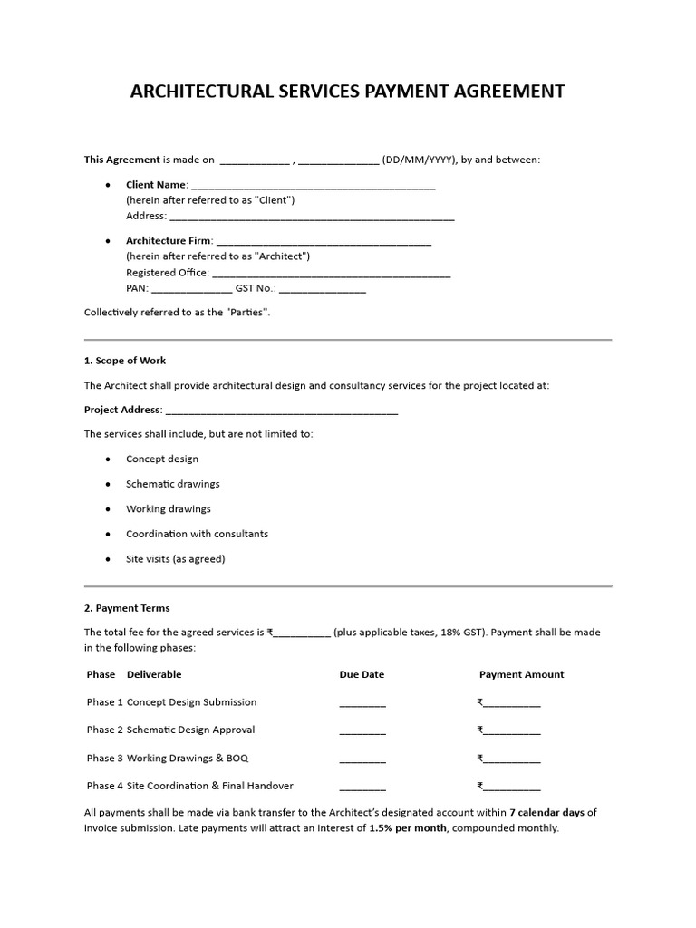 3) Pricing Contract, Contract With Clients | PDF | Architect | Business Law
