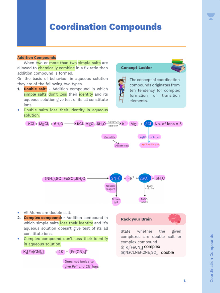 Coordination Compounds Overview | PDF | Ligand | Coordination Complex