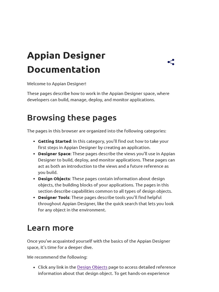 Appian Designer Documentation - Appian 25.3 | PDF