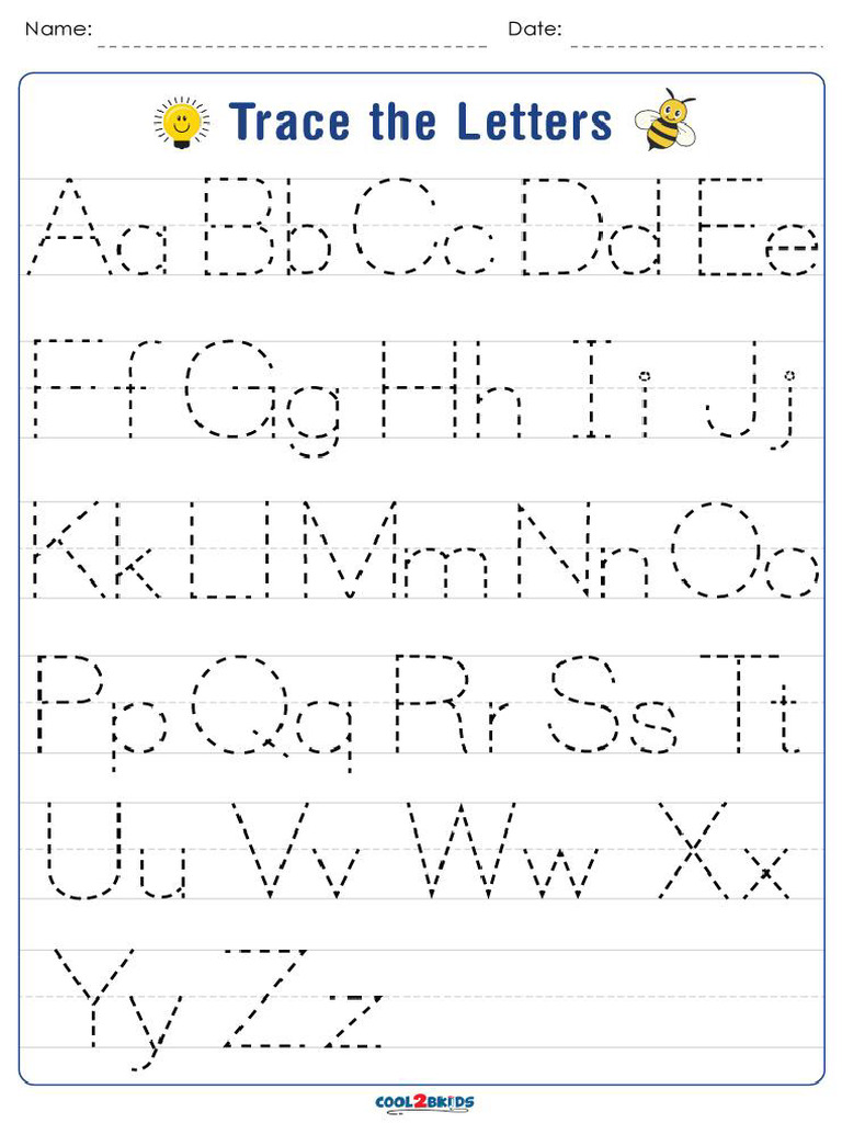Alphabet - Trace & Color | PDF