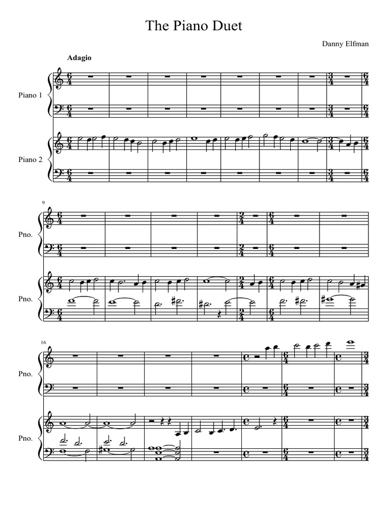 The Corpse Bride Piano Duet | PDF