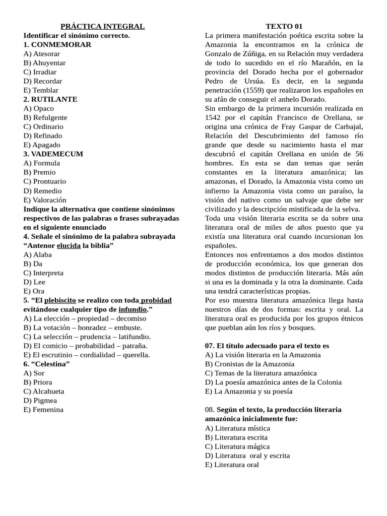 Práctica Integral | PDF | Afasia | Virus